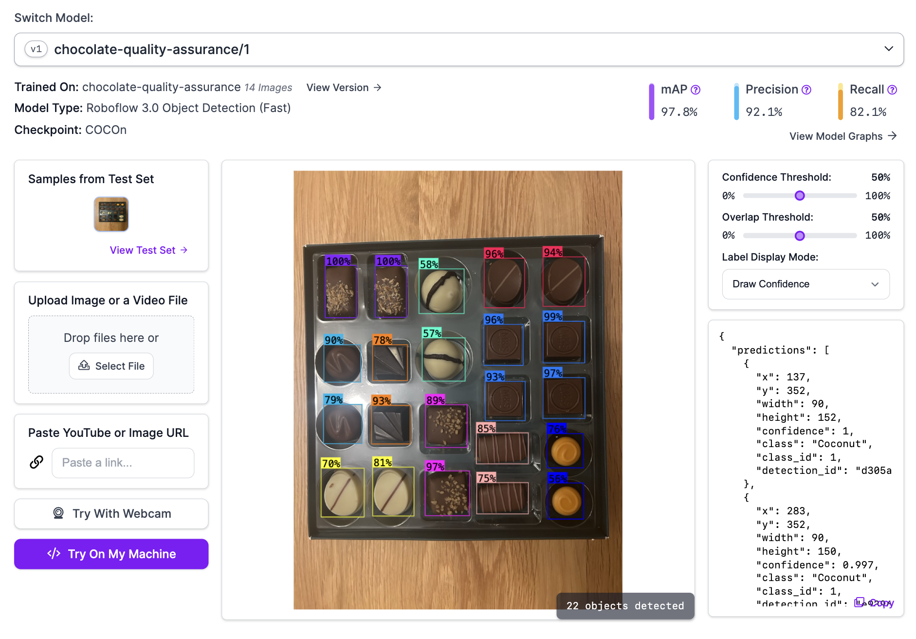 Chocolate Box Quality Inspection with Computer Vision