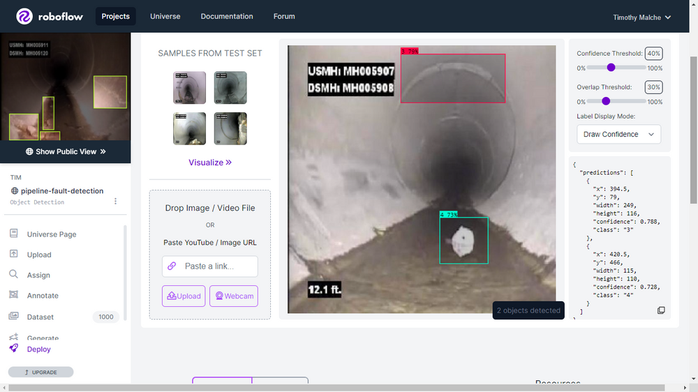 Automated Computer Vision Inspection of Physical Pipelines