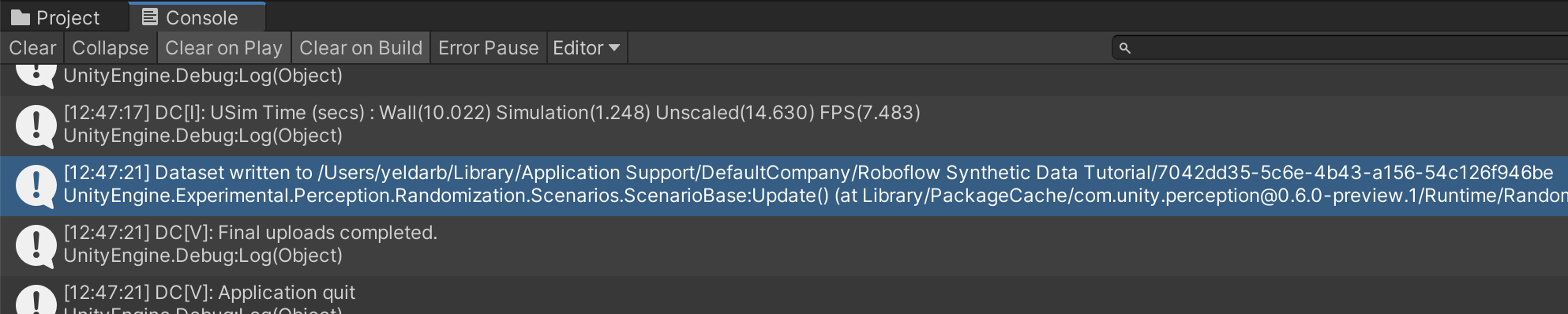 Using Unity Perception To Train An Object Detection Model With Synthetically Generated Images