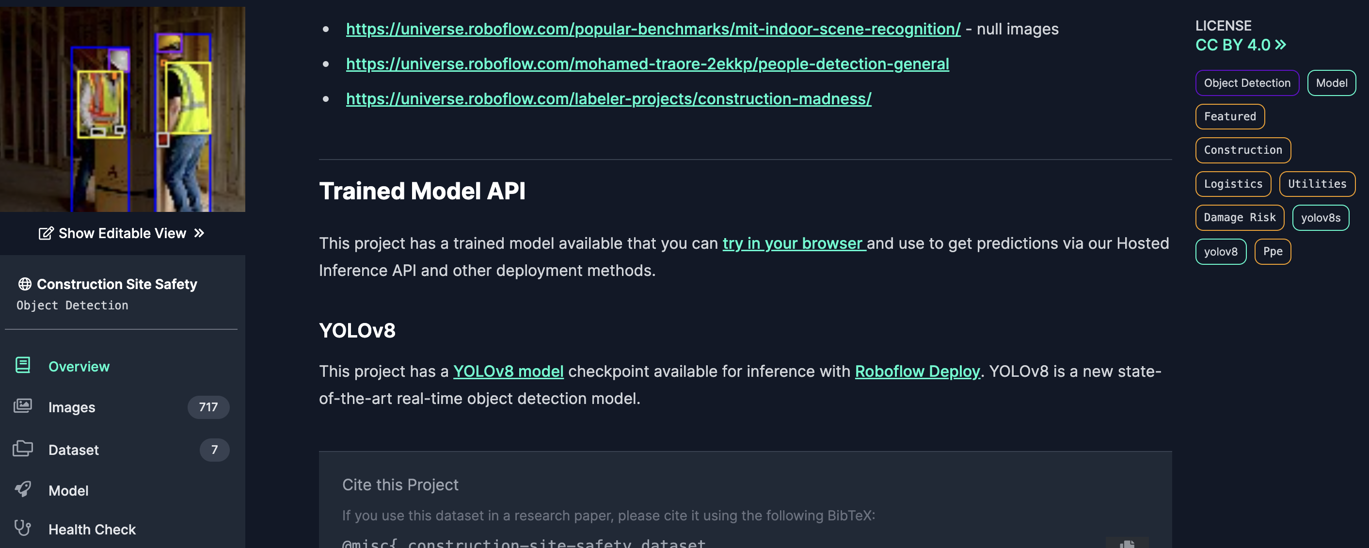Launch: YOLOv8 Models on Roboflow Universe